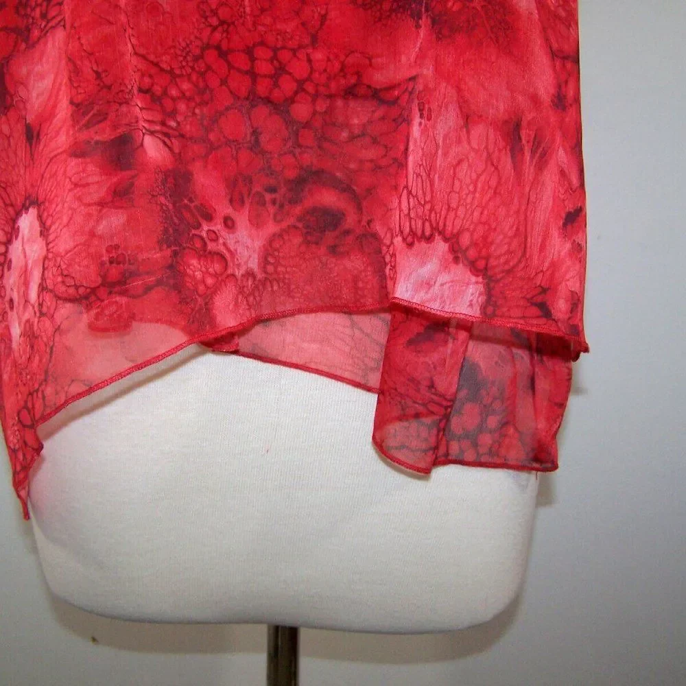 Arianna | Tops | Arianna By Howards Shirt Top Sm Layered Chiffon Red ...